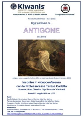 Canicatti Web Notizie -Kiwanis Parnaso – Videoconferenza su Antigone di ...